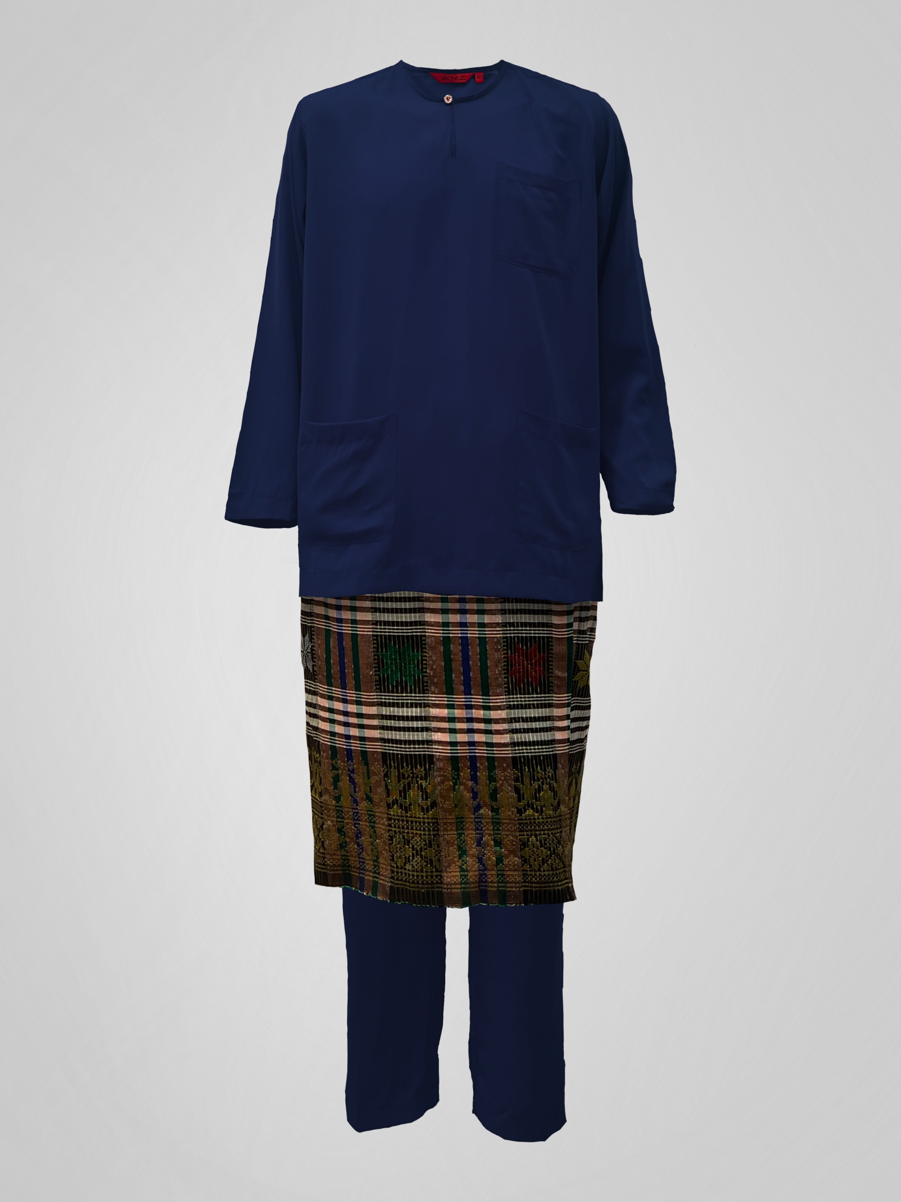 BAJU MELAYU BELL TELUK BELANGA - NAVY BLUE – A'NIZ